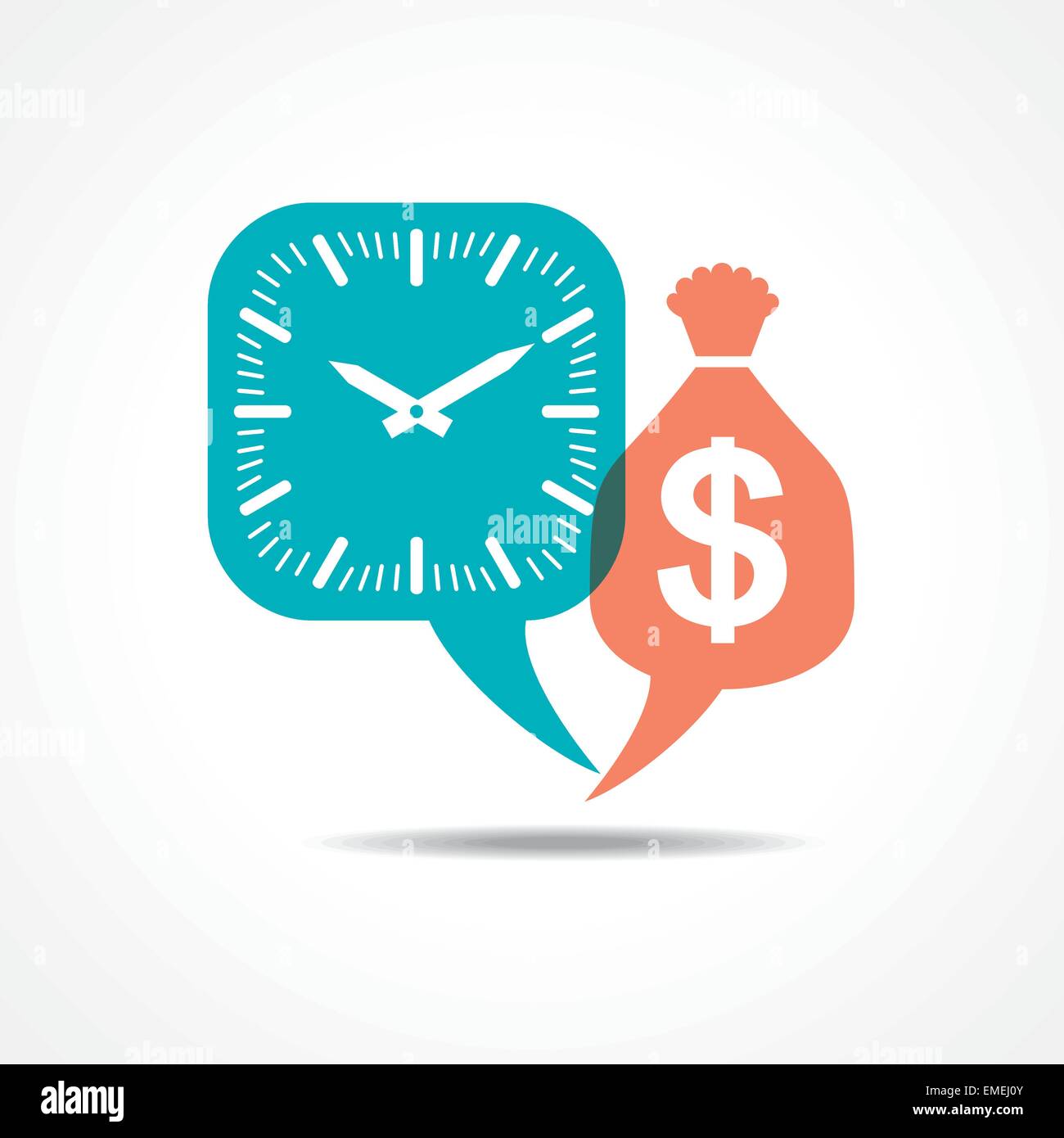 Time money concept flat Stock Vector Images - Alamy