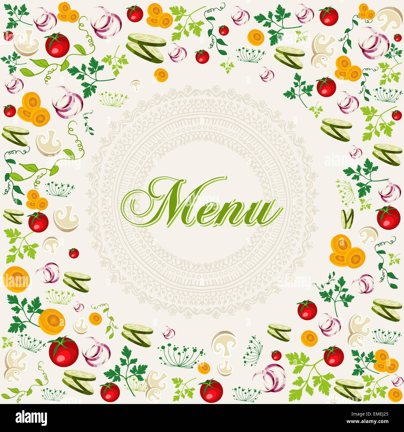 Fruit and vegetables decoration Stock Vector Images - Alamy