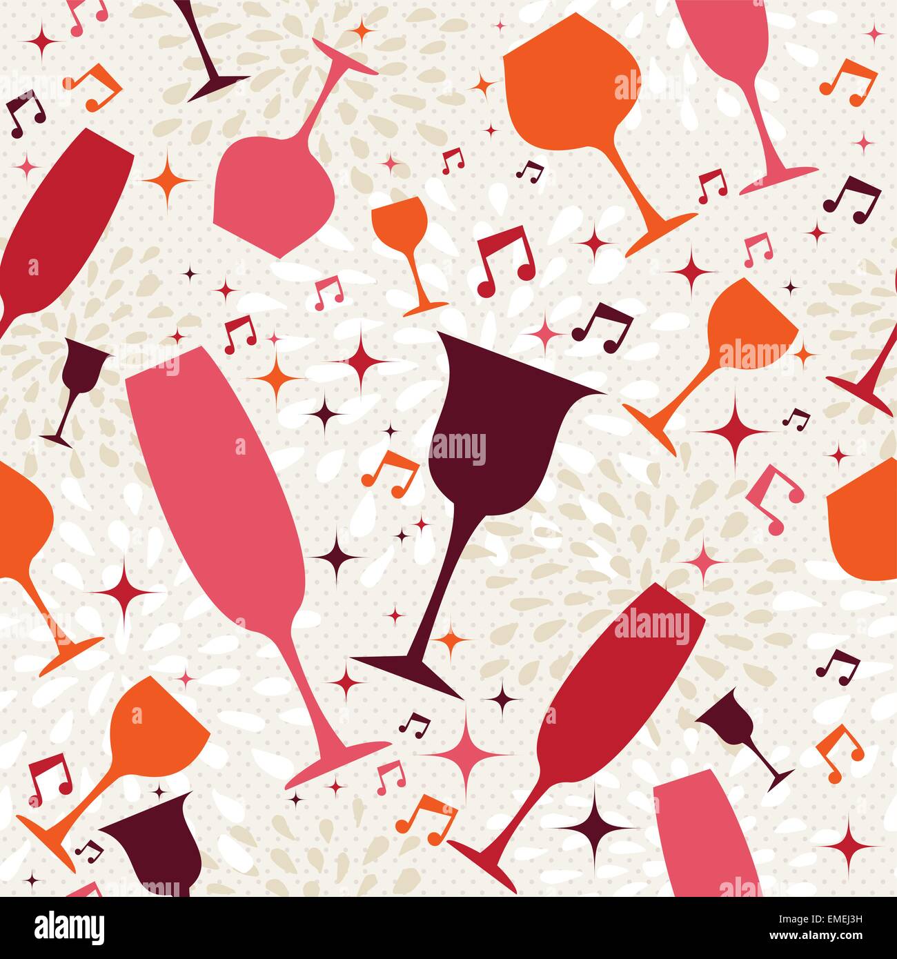 Cocktail glasses seamless pattern background Stock Vector Image & Art ...