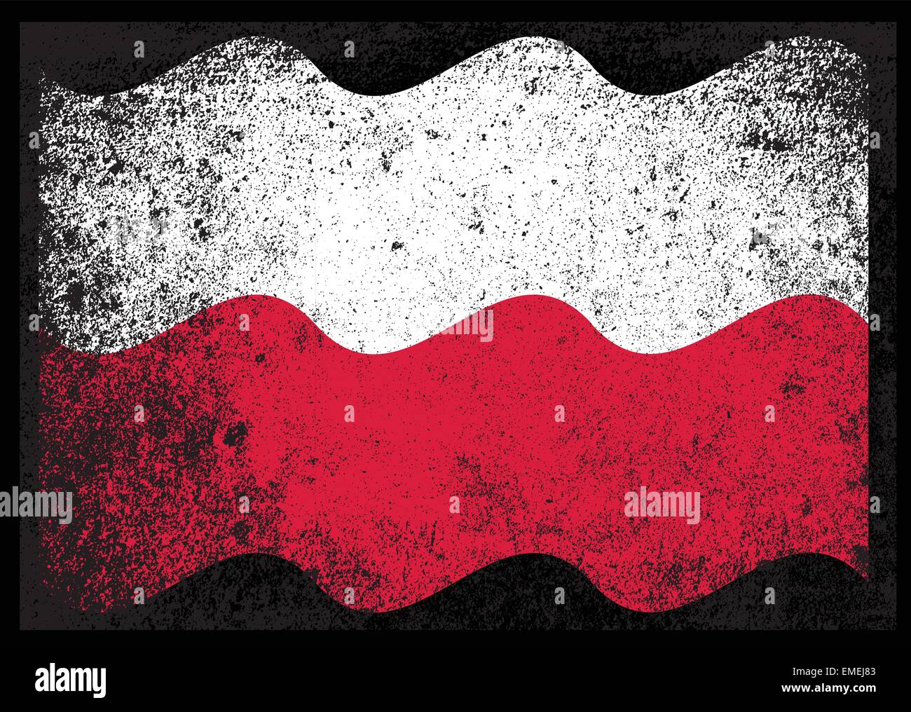 Polish Flag Grunge Stock Vector Image & Art - Alamy