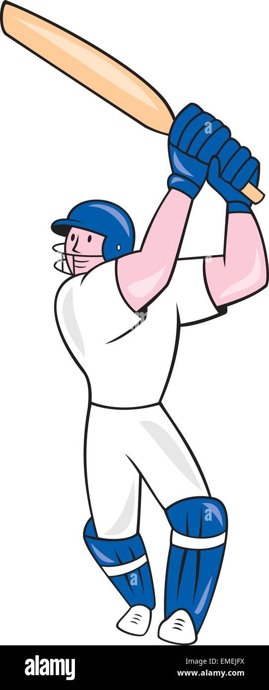 Cricket Player Batsman Batting Cartoon Stock Vector Image & Art - Alamy