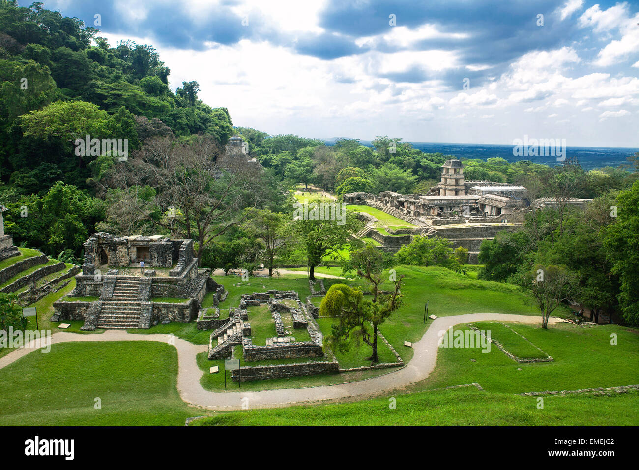 Palenque Mayan ruins - Chiapas - Mexico Stock Photo - Alamy
