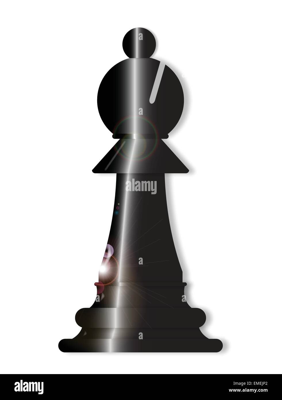 Black bishop chess piece isolated Stock Vector Images - Alamy