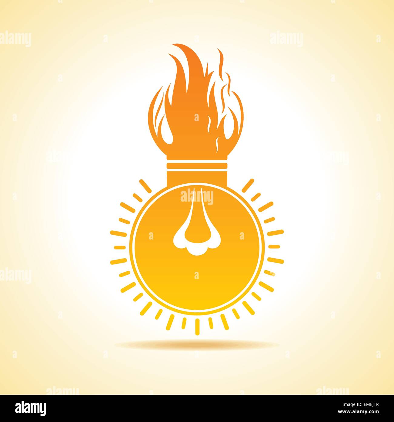 Fire bulb concept stock vector Stock Vector Image & Art - Alamy