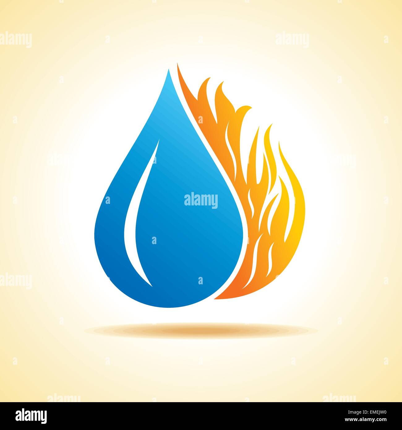 Fire and water concept stock vector Stock Vector Image & Art - Alamy