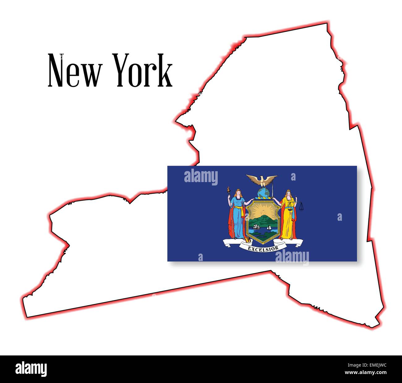 New york state map Stock Vector Images - Alamy