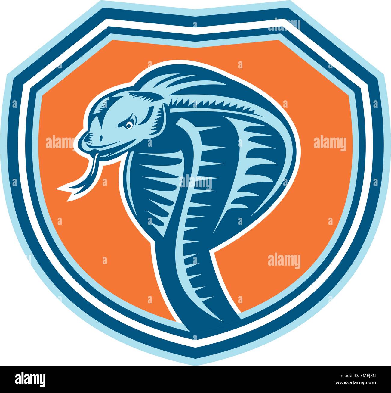 Cobra Viper Snake Head Shield Retro Stock Vector Image & Art - Alamy