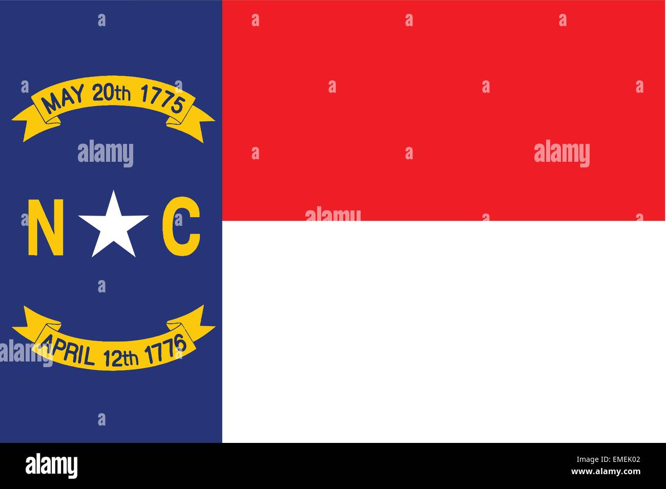 North Carolina State Flag Stock Vector Image & Art - Alamy