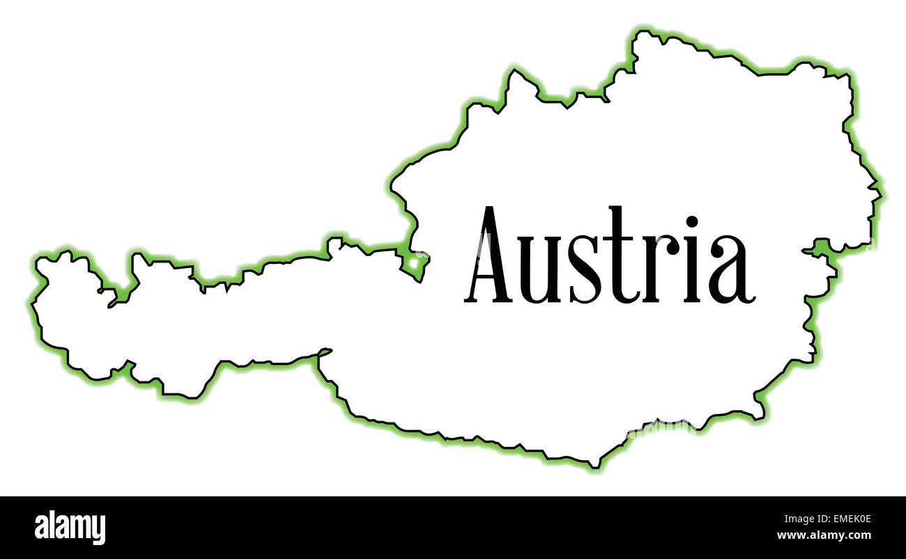 Austria outline hi-res stock photography and images - Alamy
