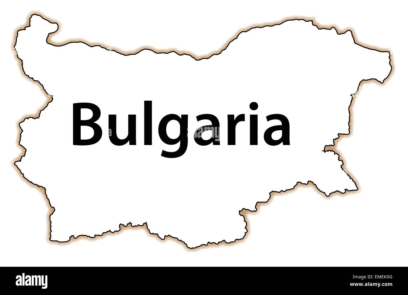 Bulgaria map outline hi-res stock photography and images - Alamy