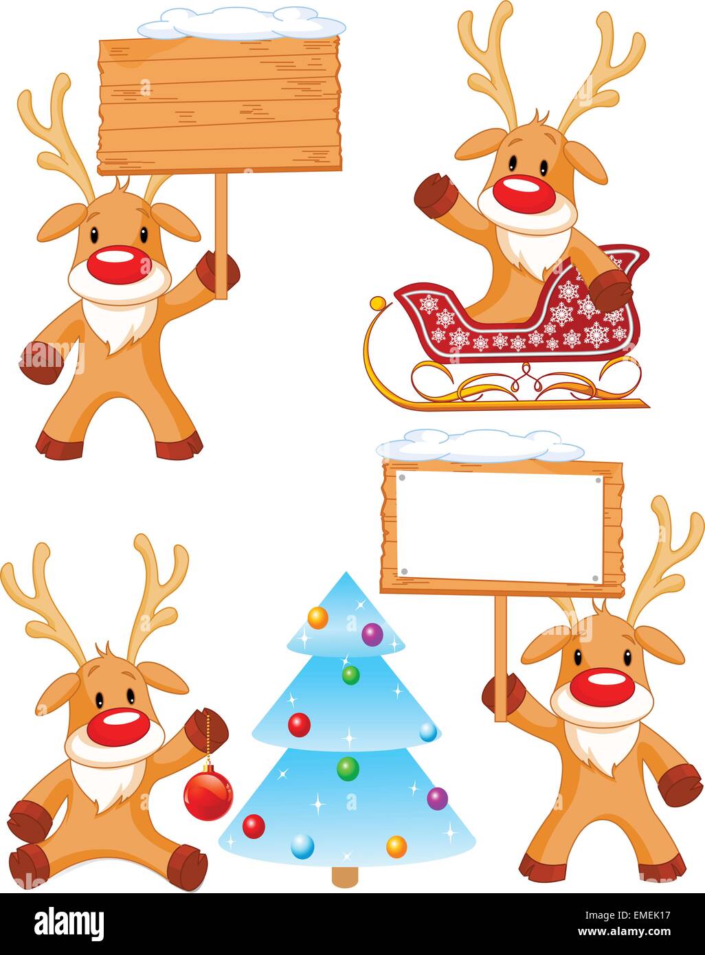 Reindeer xmas tree hi-res stock photography and images - Alamy