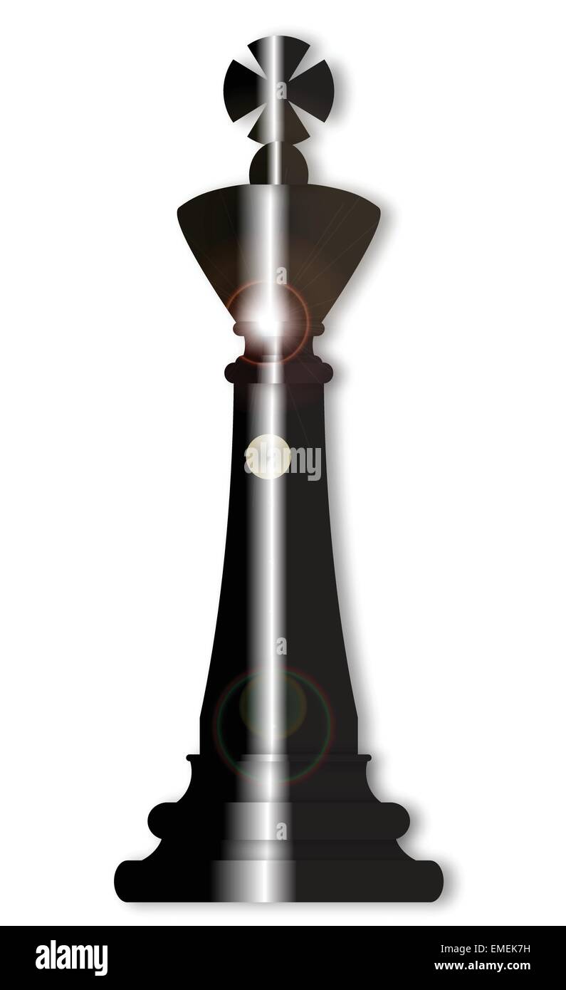 White king chess piece Stock Vector Images - Alamy