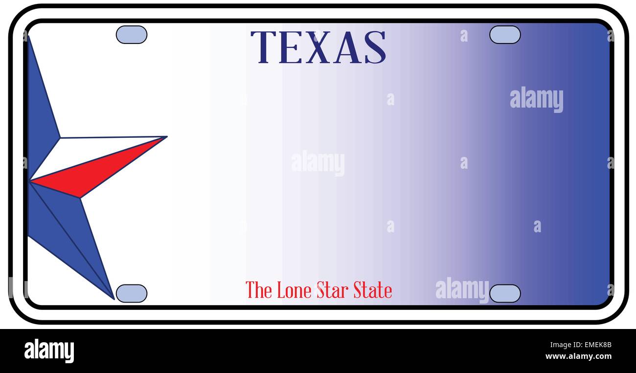 Texas License Plate Stock Vector Image & Art - Alamy