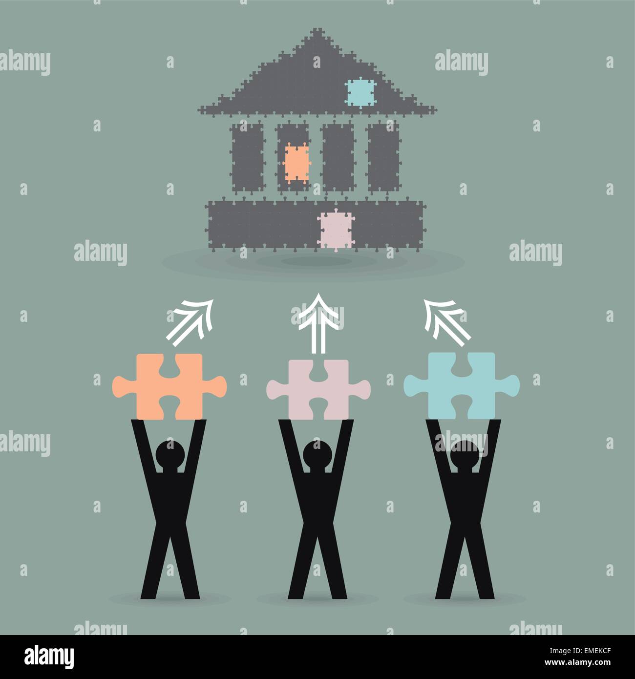 Puzzle icon set sketch Stock Vector Images - Alamy