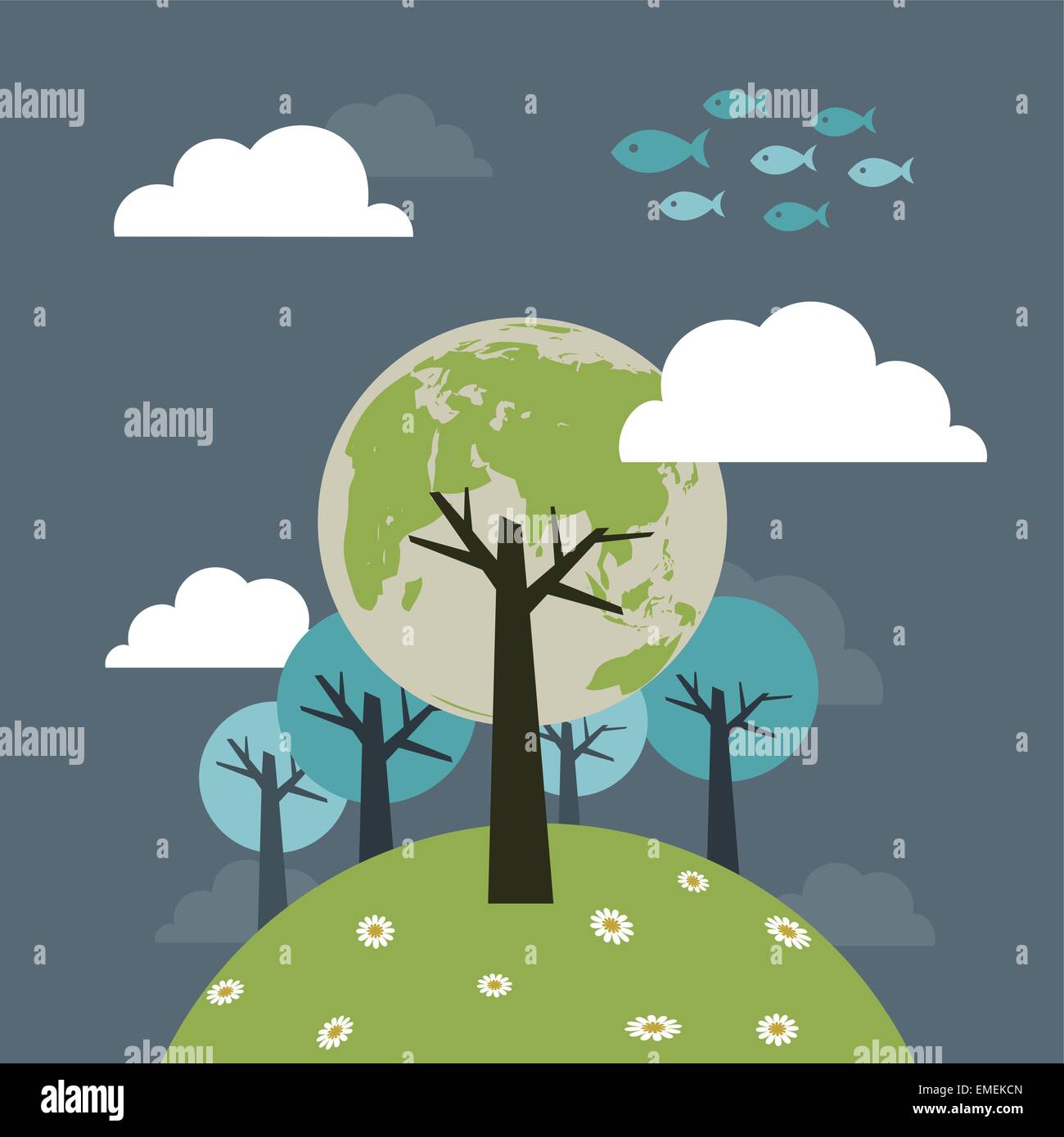 Ash tree nature background Stock Vector Images - Alamy