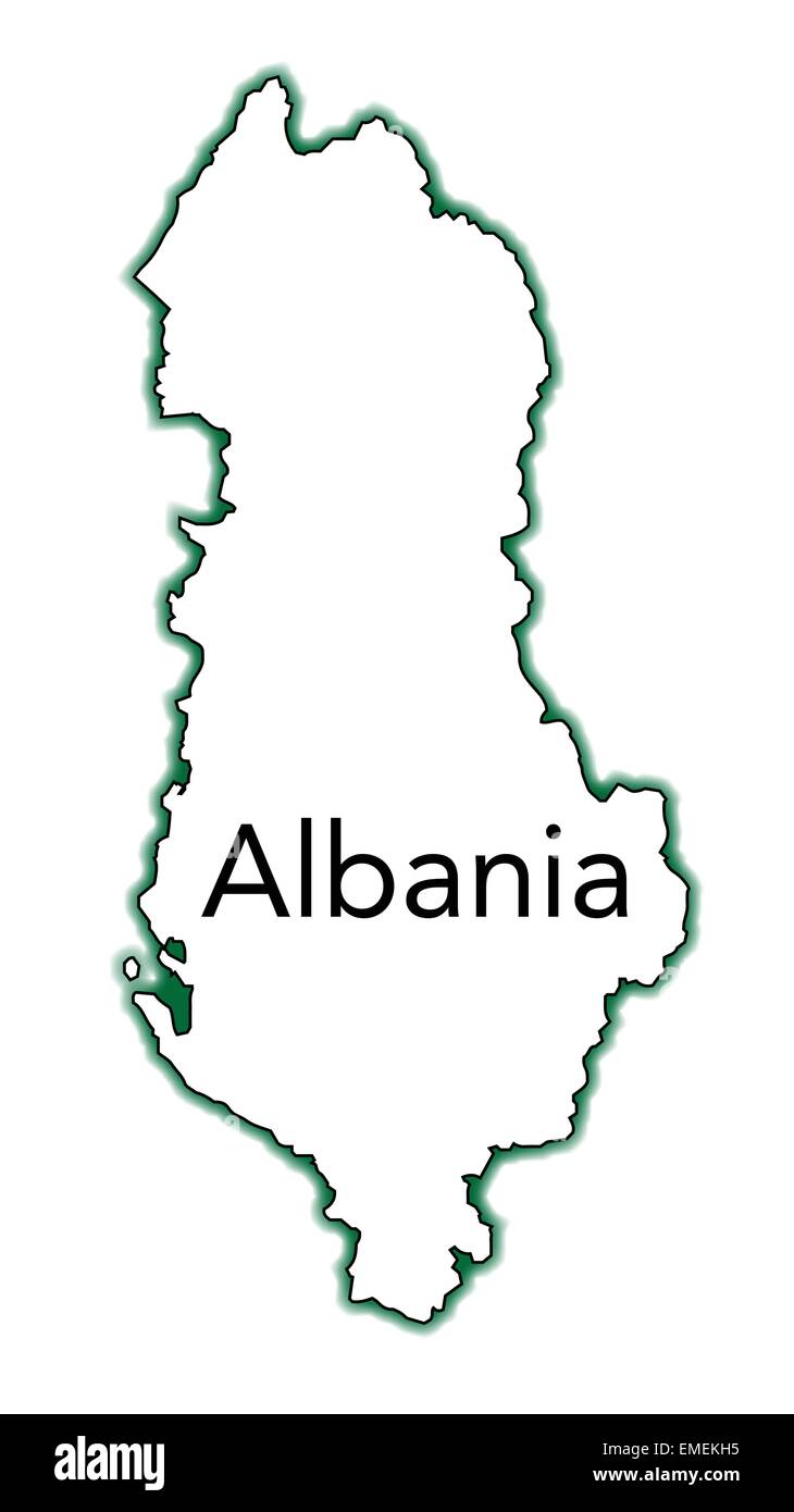 Outline map albania Stock Vector Images - Alamy