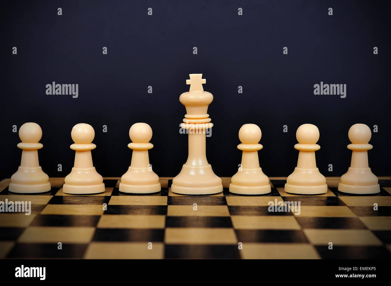 White pieces on chessboard hi-res stock photography and images - Alamy