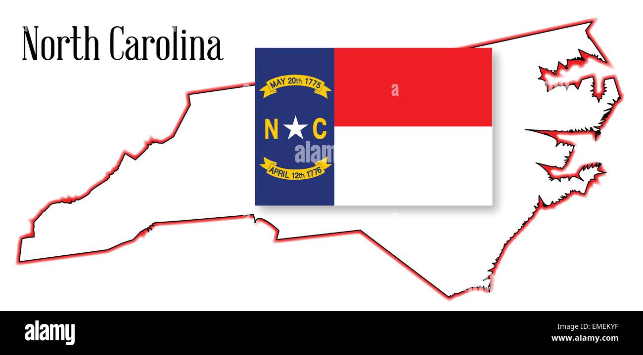 Flag state north carolina Stock Vector Images - Alamy