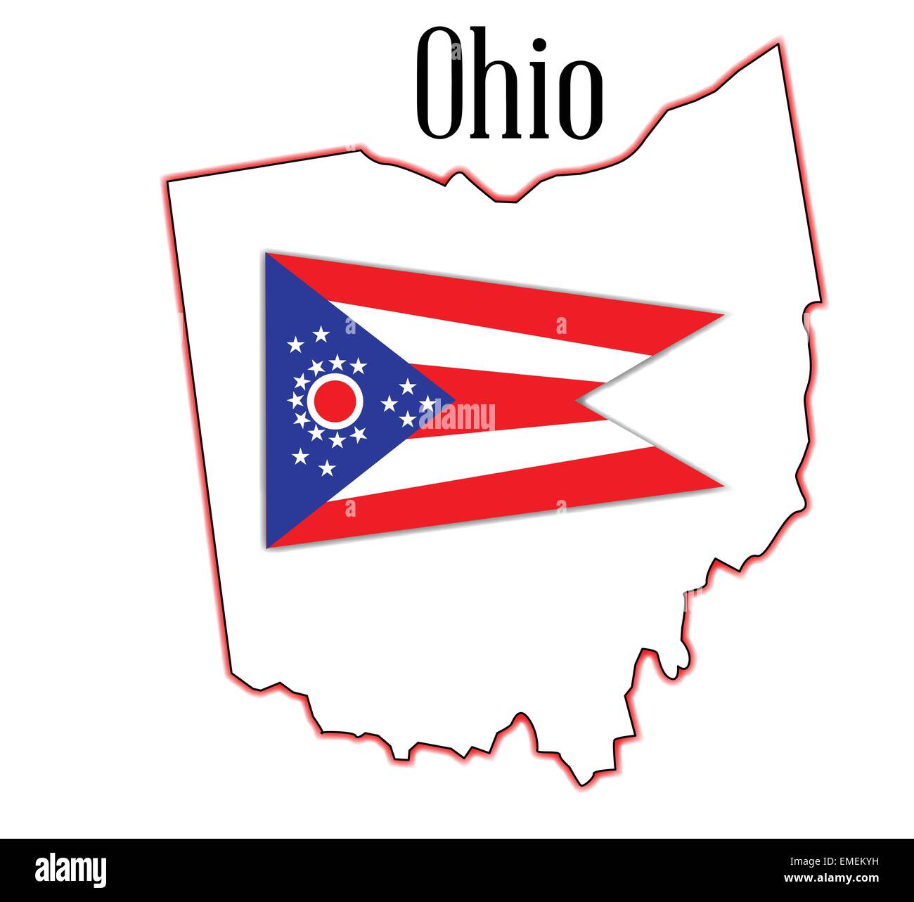 Outline of the state of ohio Cut Out Stock Images & Pictures - Alamy
