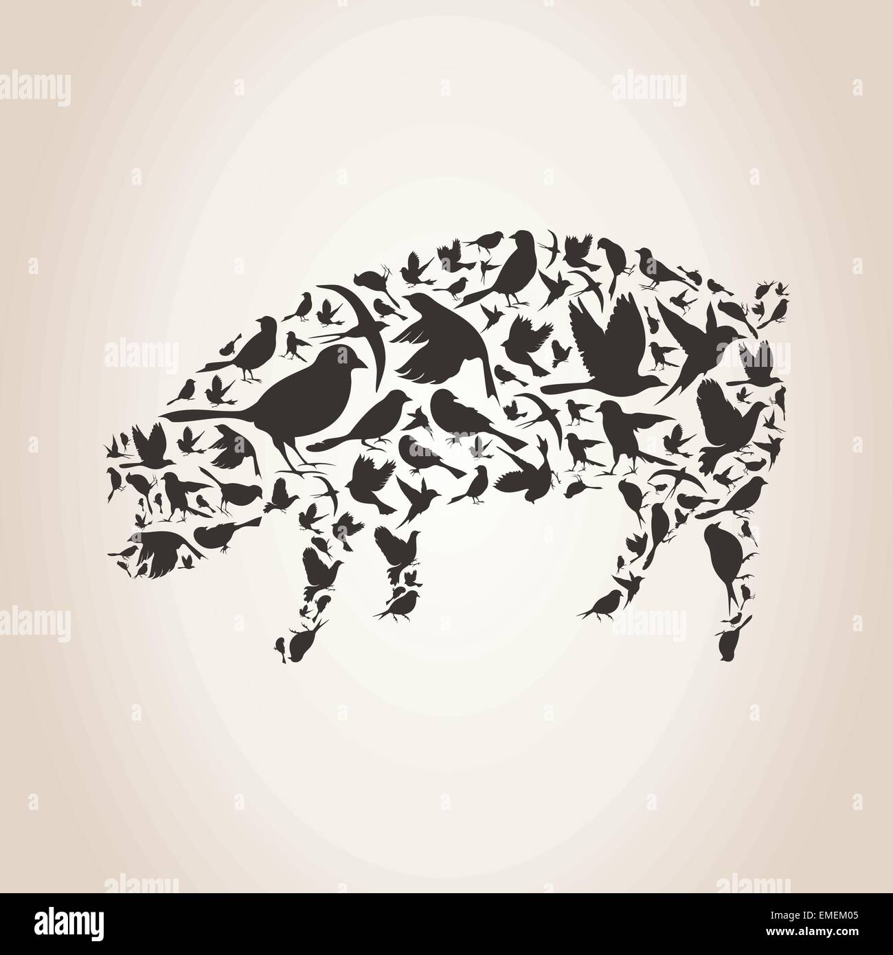 Pig from birds Stock Vector Image & Art - Alamy