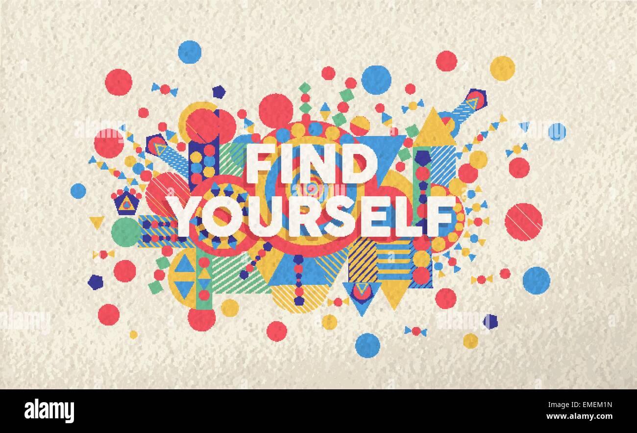 Find yourself quote poster design background Stock Vector Image & Art ...