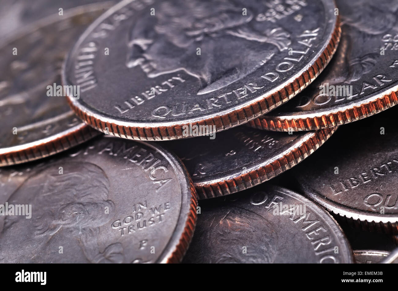 quarter US cent coins, high resolution Stock Photo - Alamy