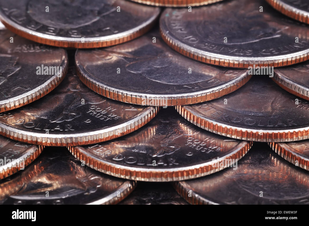 American one quarter coins, high resolution Stock Photo - Alamy