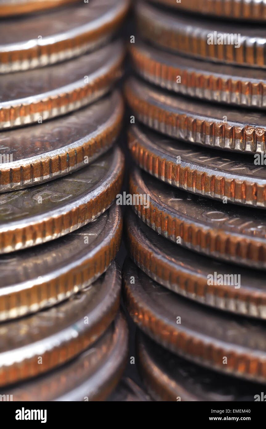 American coins stack hi-res stock photography and images - Alamy