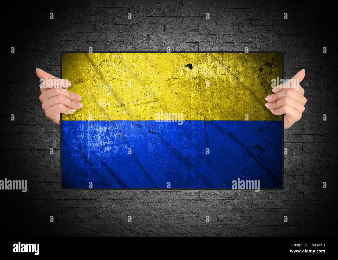 Ukraine flag hand hi-res stock photography and images - Alamy