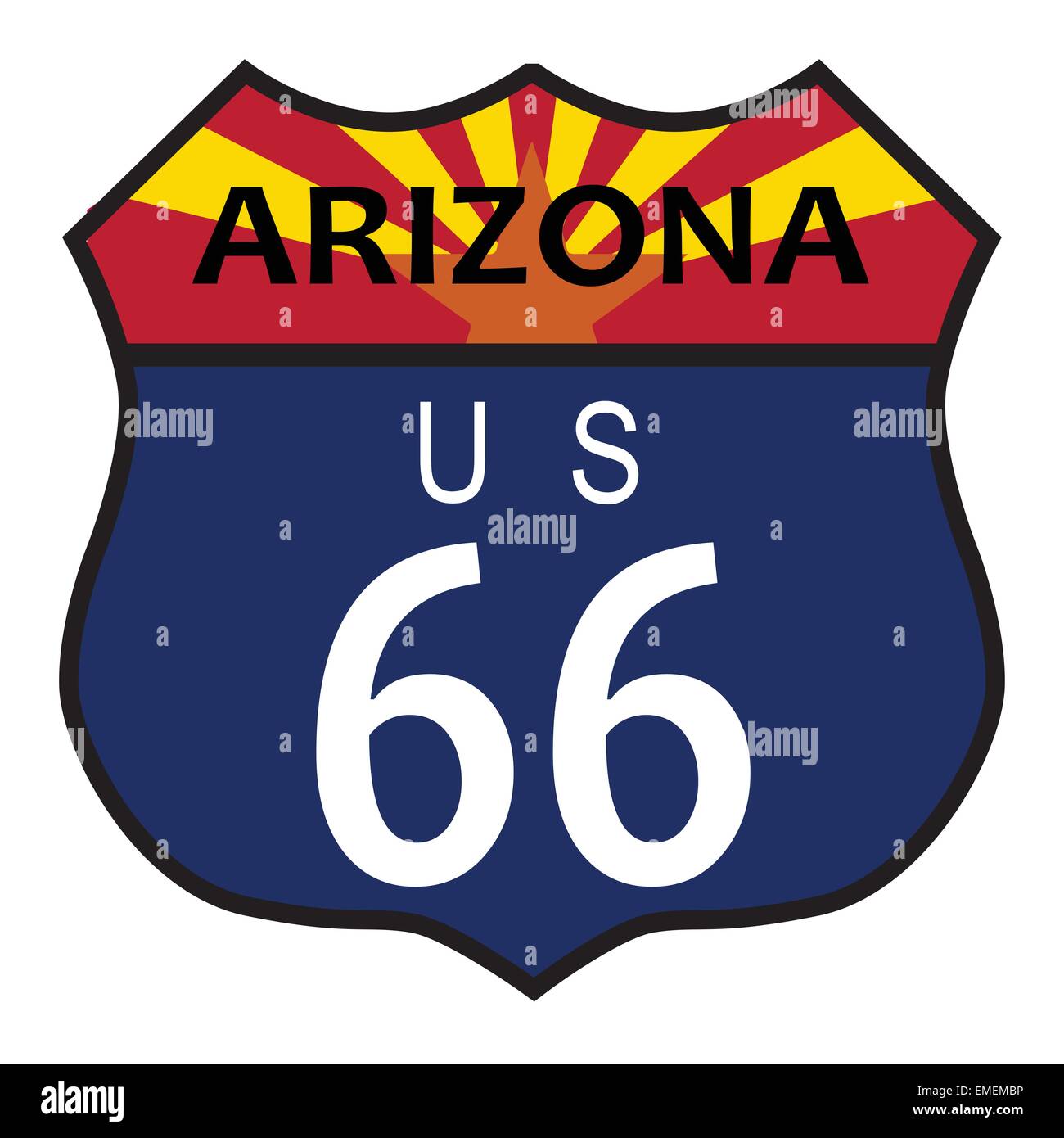 U.s. route 66 Stock Vector Images - Alamy