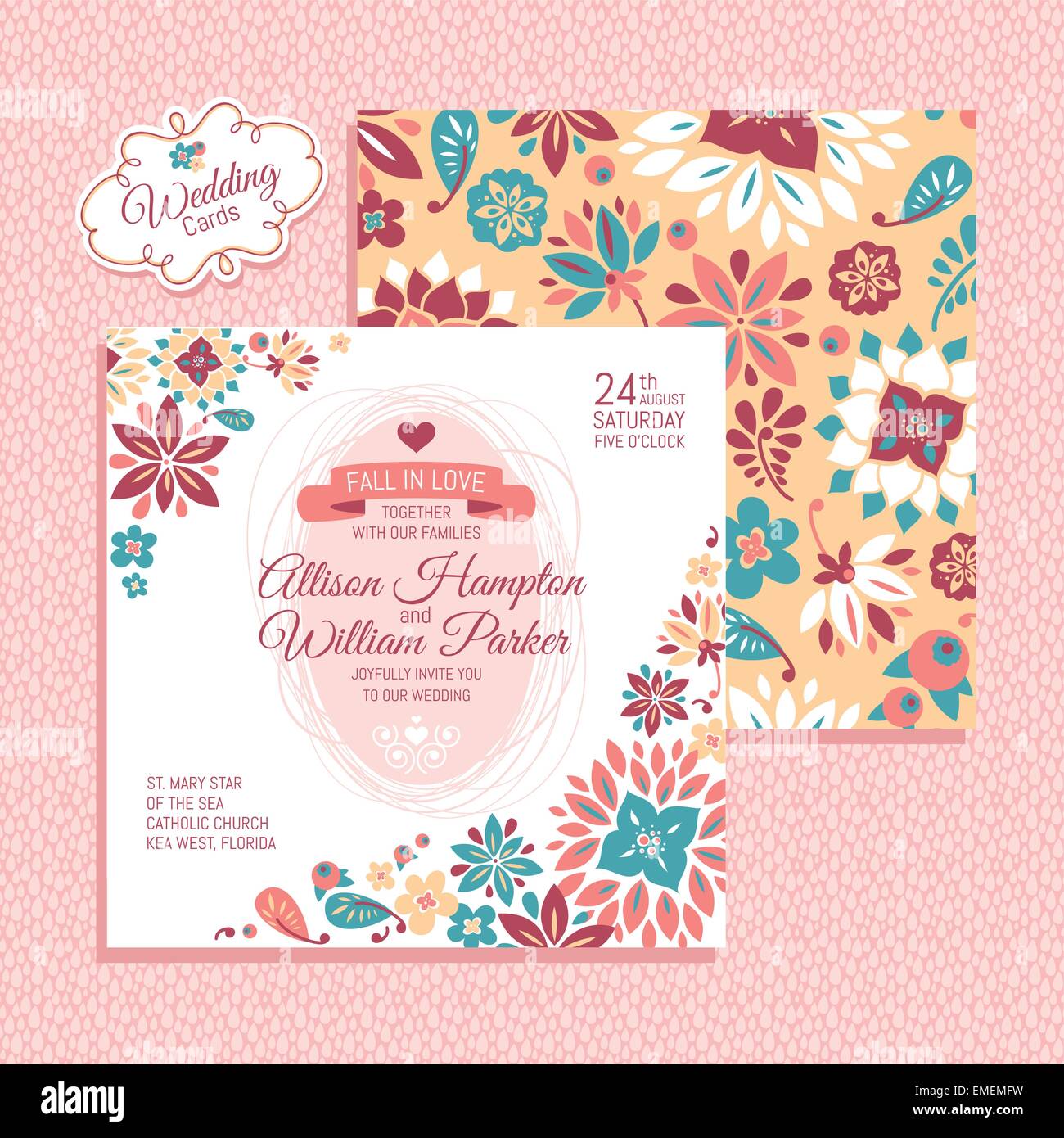 Family event wedding Stock Vector Images - Alamy