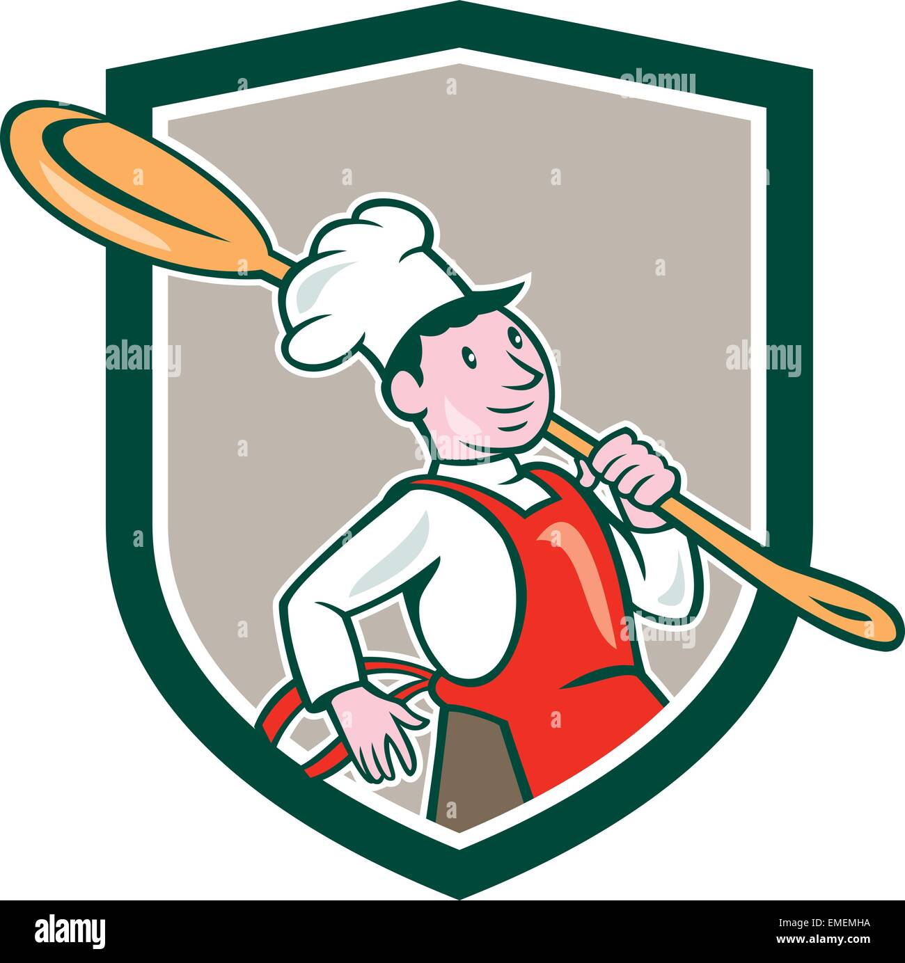 Chef with spoon Stock Vector Images - Alamy