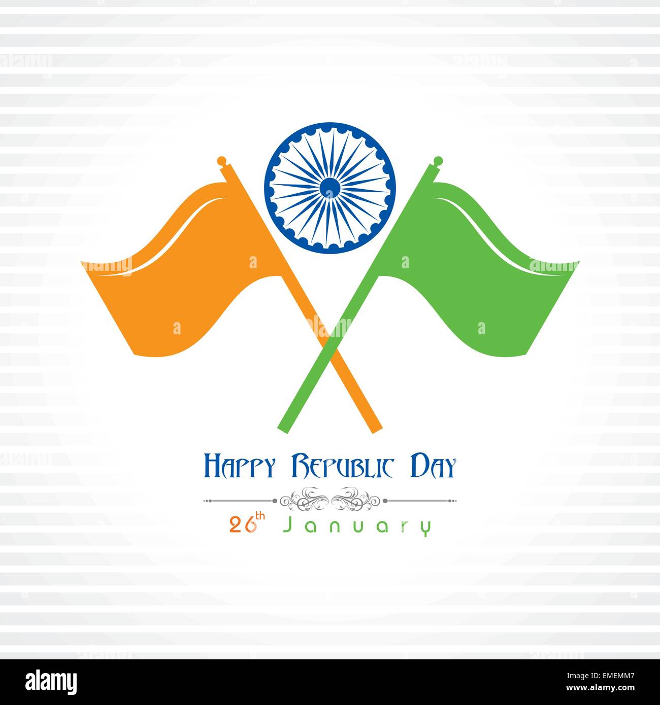 Republic Day greeting with indian flag stock vector Stock Vector Image ...