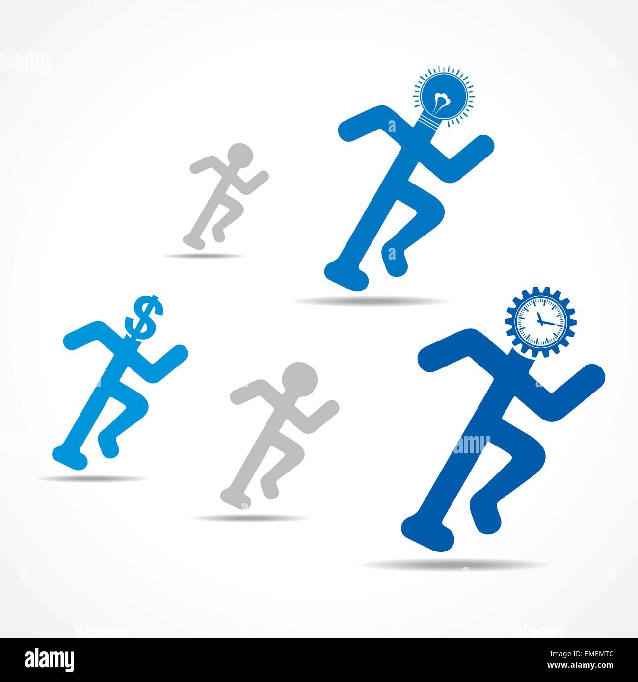 Businessman money running Stock Vector Images - Alamy