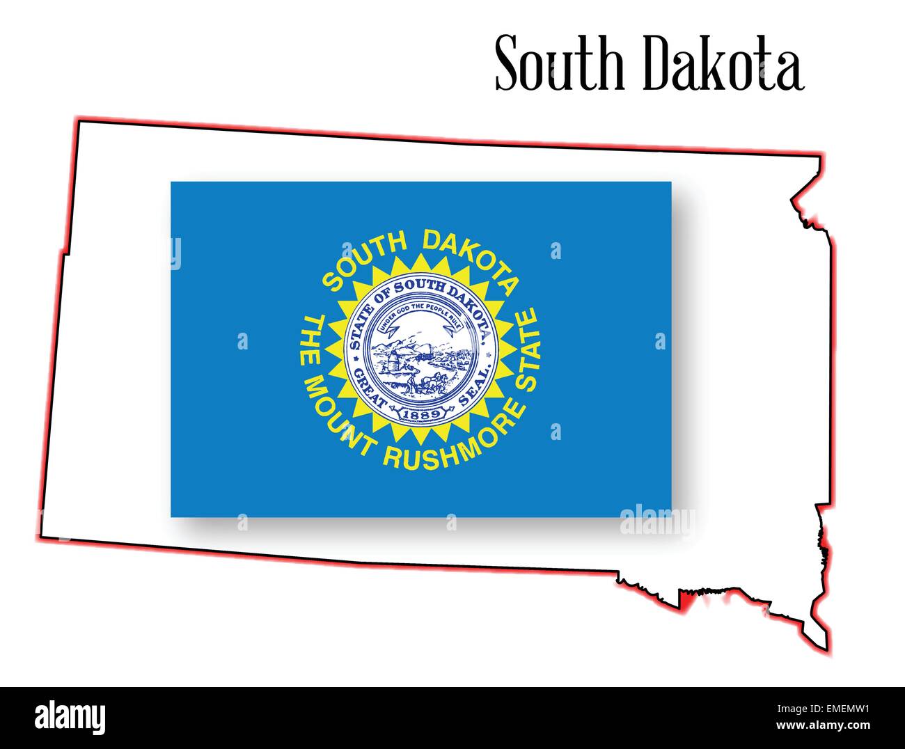 Flag south dakota Stock Vector Images - Alamy