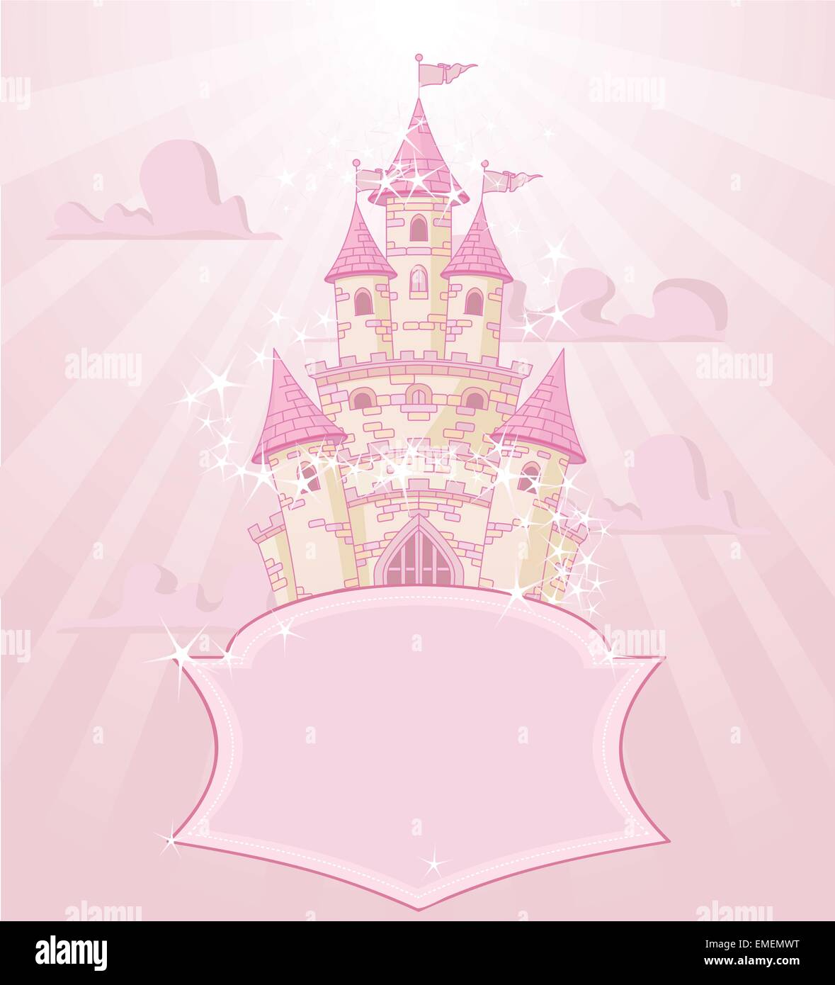 Clouds medieval castle Stock Vector Images - Alamy