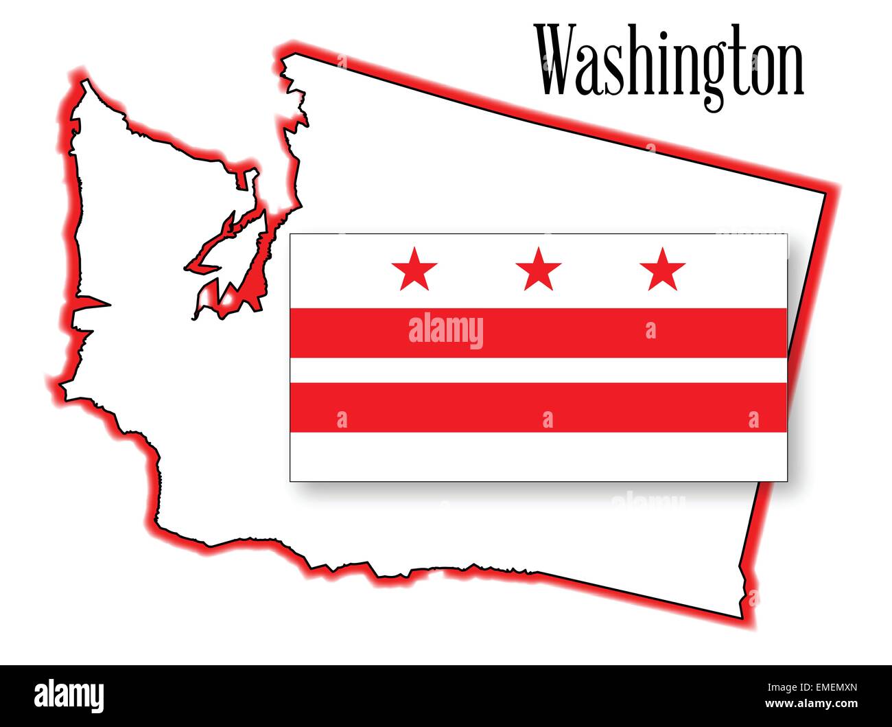 Dc map vector hi-res stock photography and images - Alamy