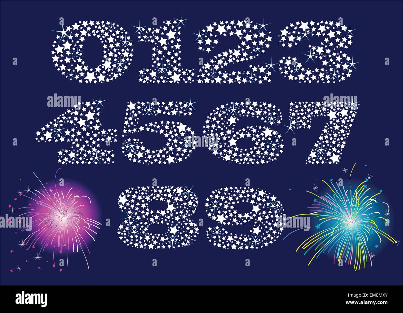 Illustration numbers objects hi-res stock photography and images - Alamy