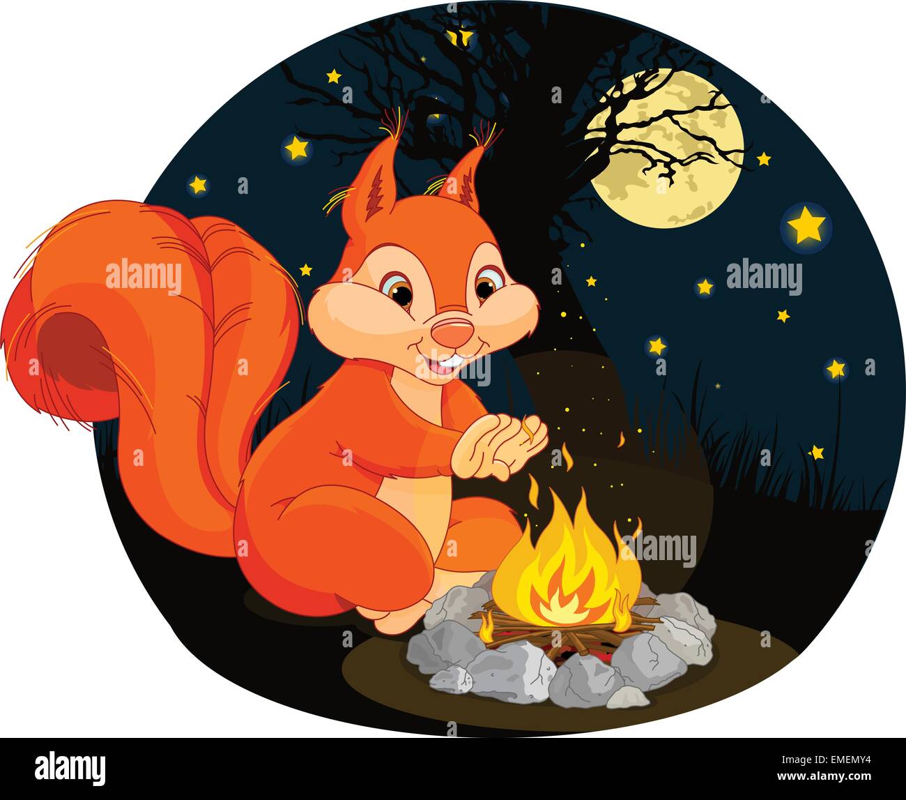 Fire bonfire campfire camping Stock Vector Images - Alamy
