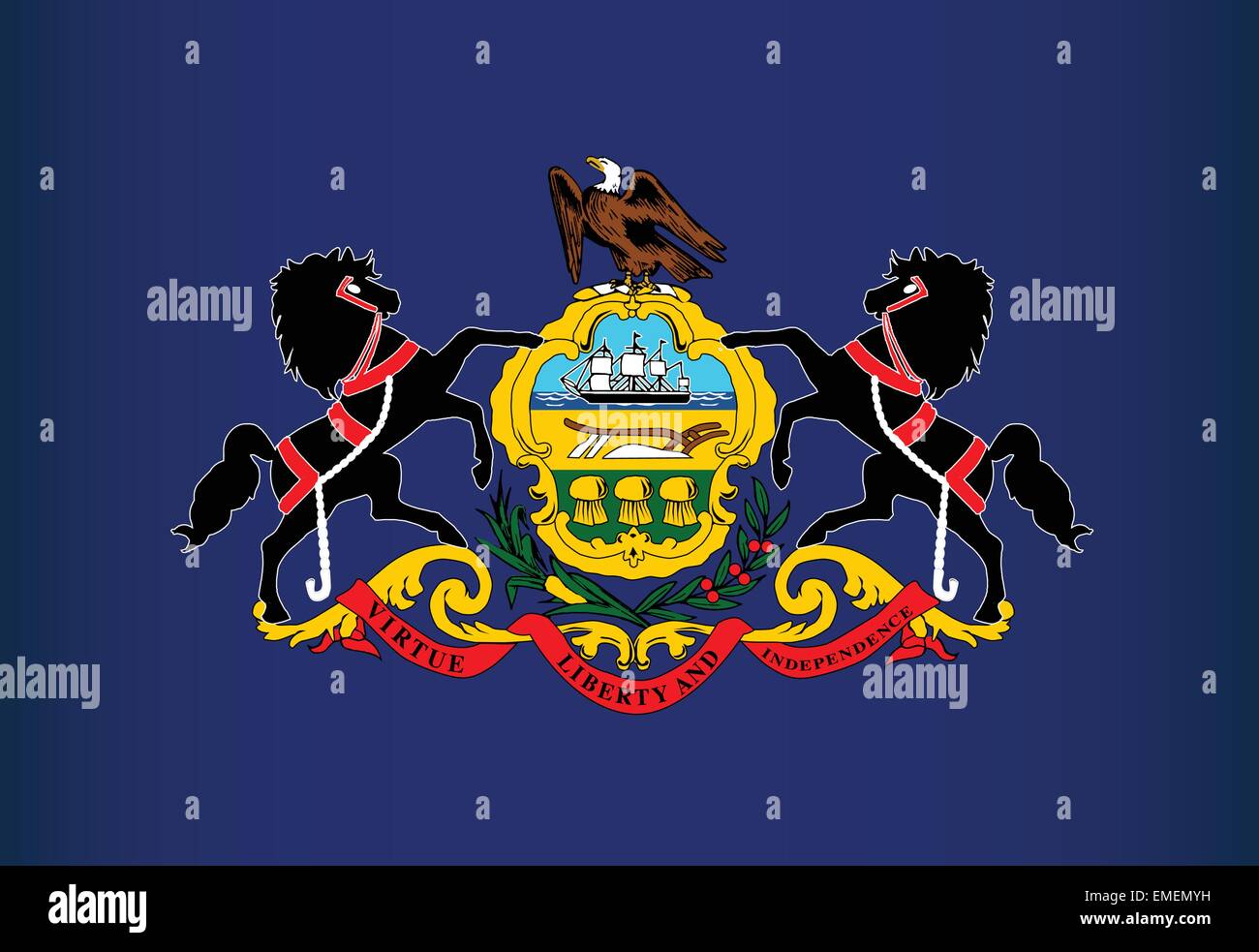 Pennsylvania State Flag Stock Vector Image & Art - Alamy