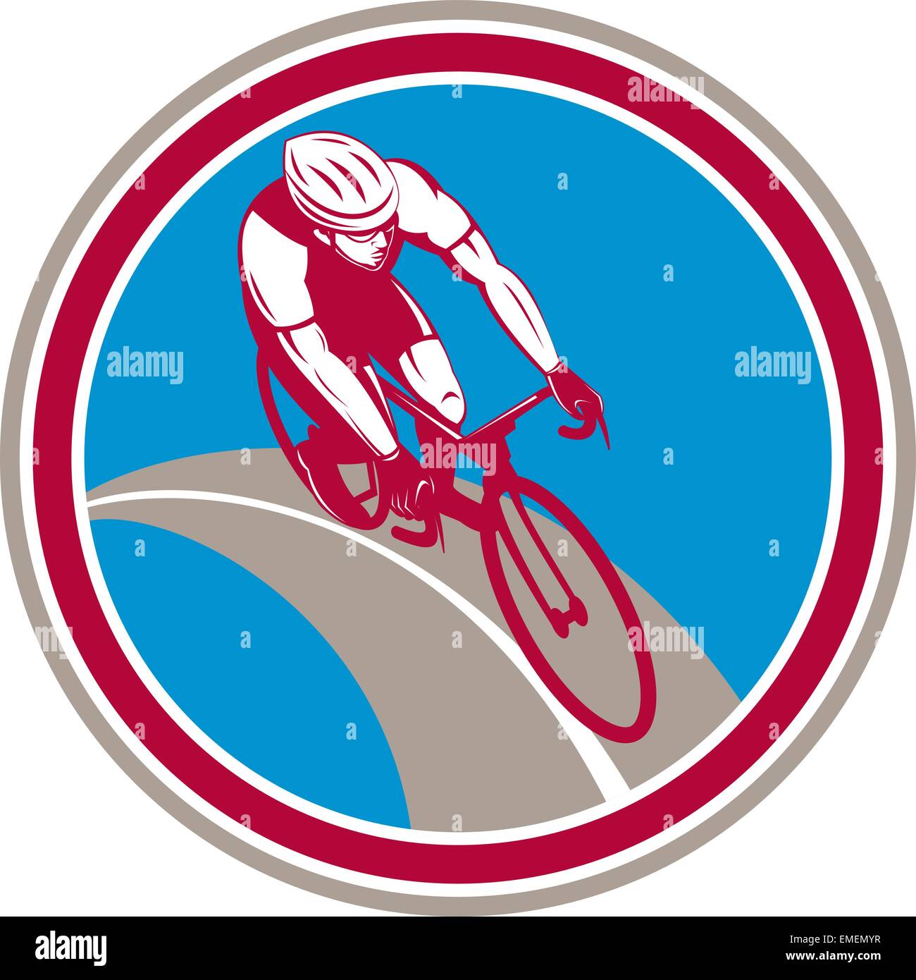 Cyclist bicycle Stock Vector Images - Alamy