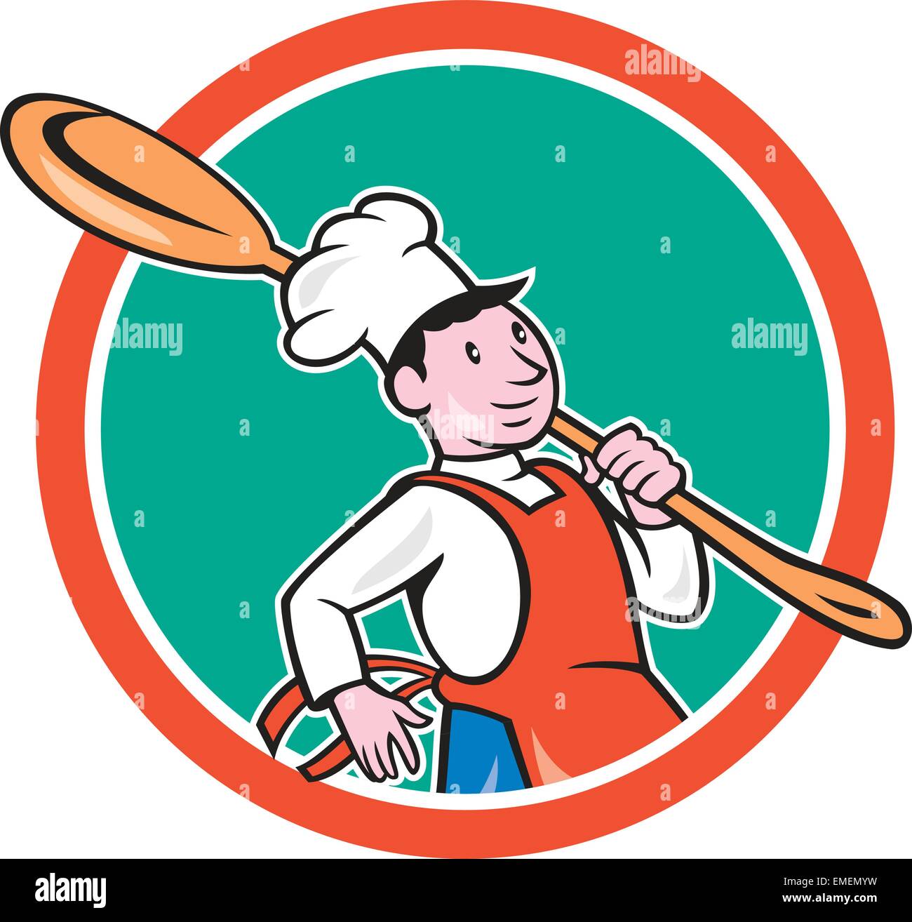 Chef with spoon Stock Vector Images - Alamy