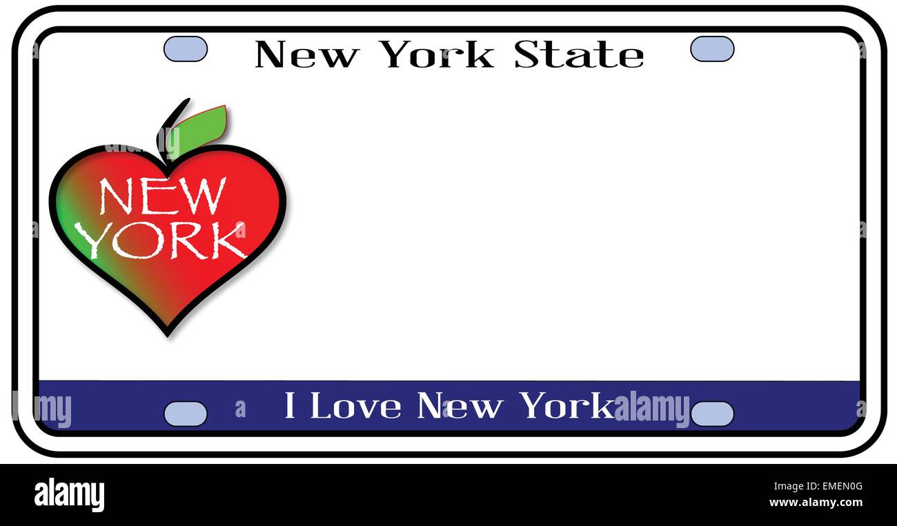 New york license plate Stock Vector Images - Alamy