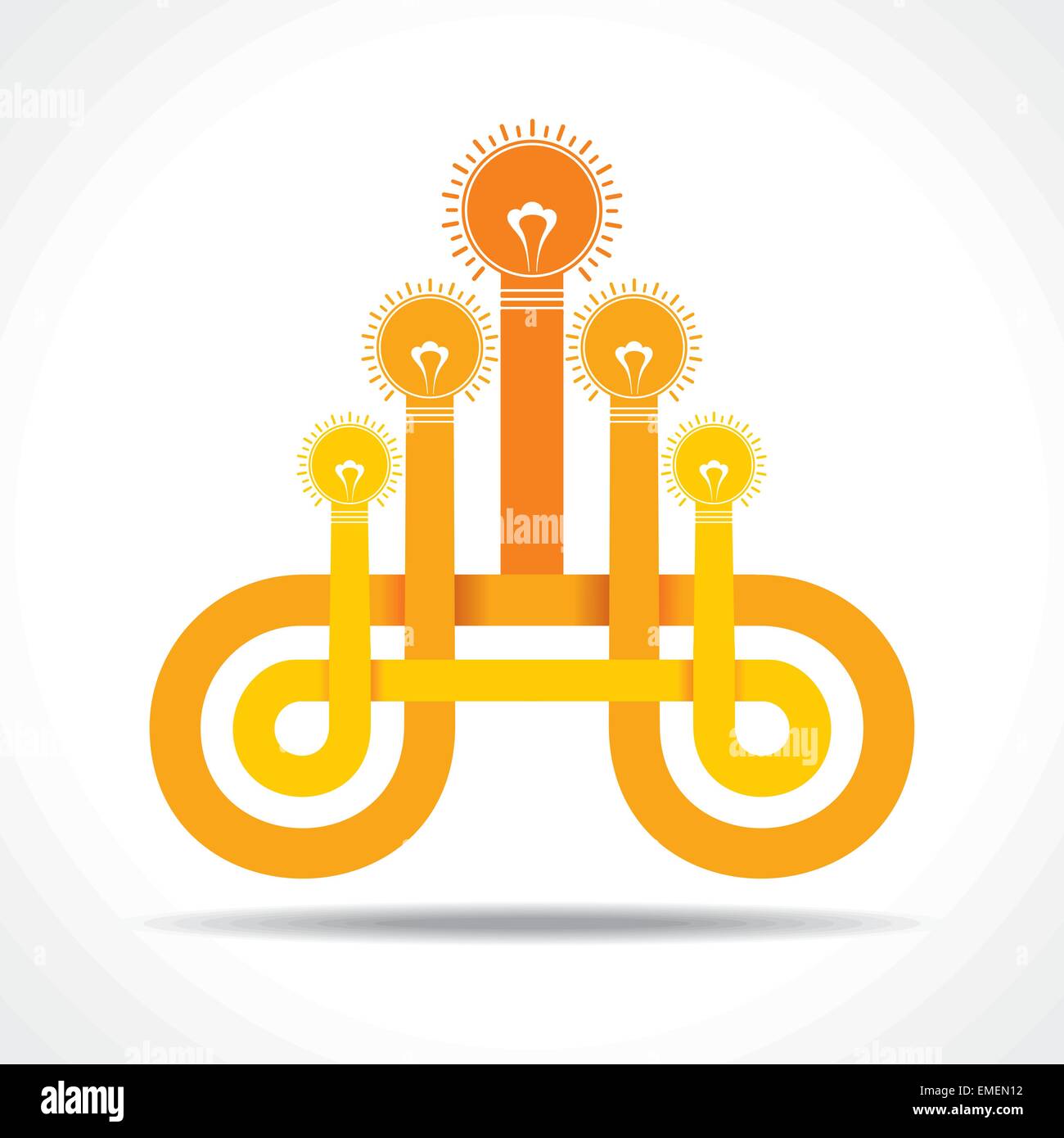 Bulb light business icon Stock Vector Images - Alamy