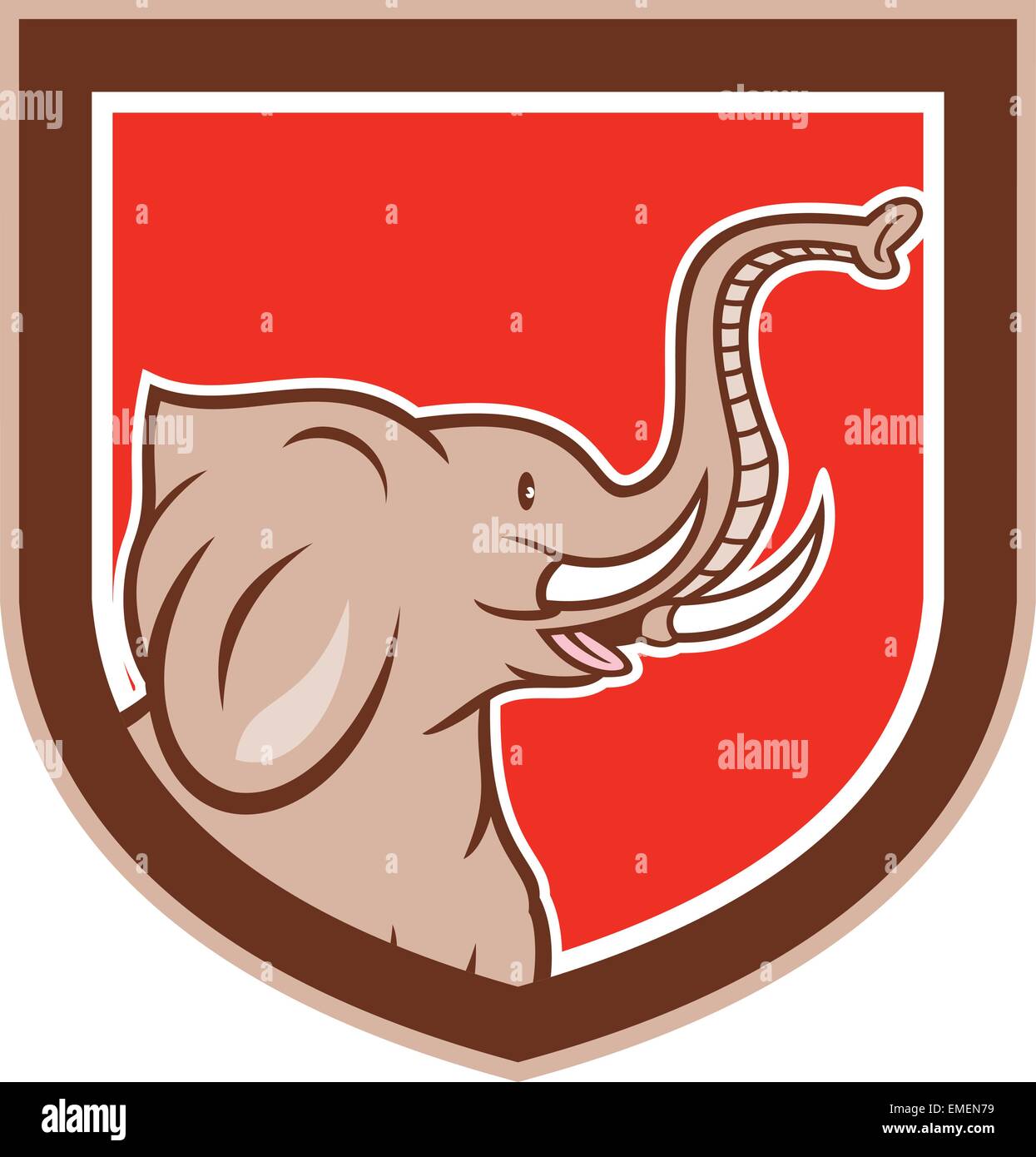 Bull african elephant Stock Vector Images - Alamy