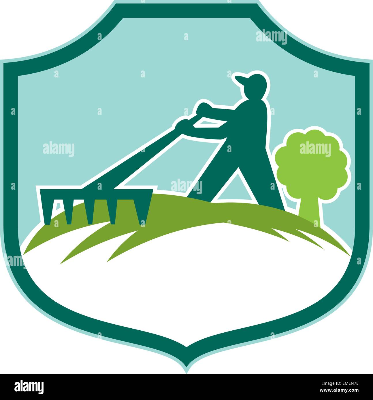 Landscaper man Stock Vector Images - Alamy