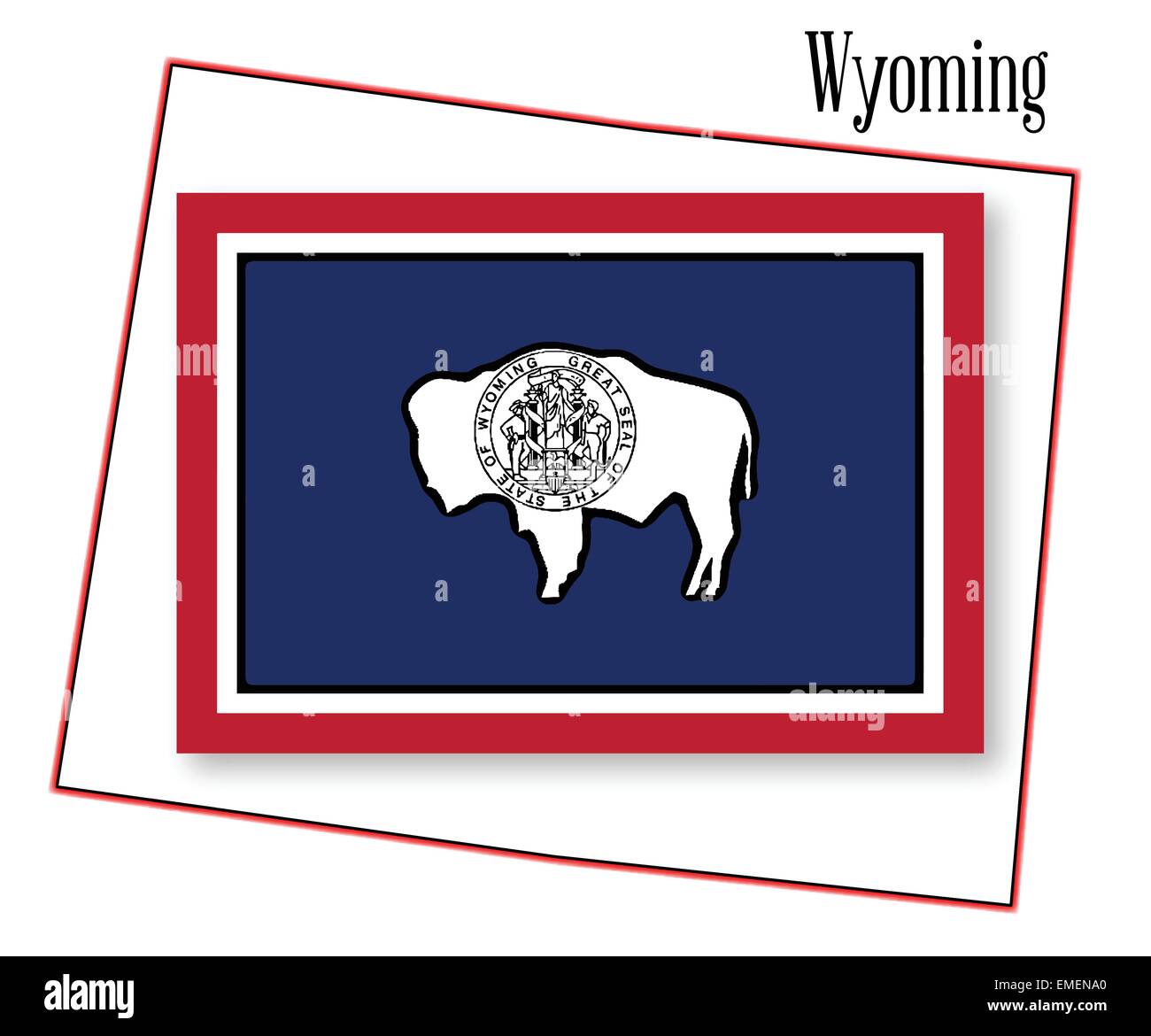 Wyoming state outline hi-res stock photography and images - Alamy