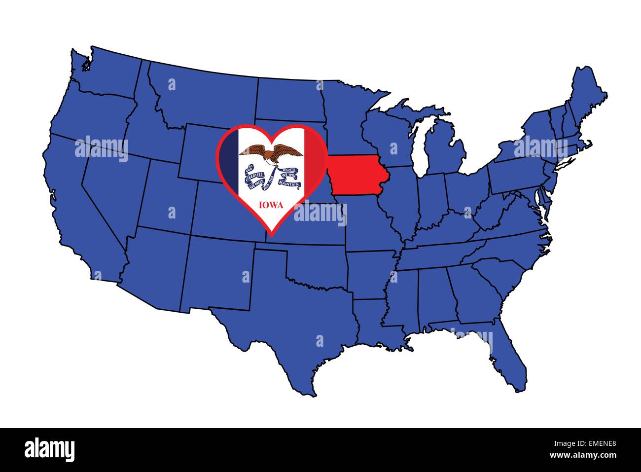 State of Iowa Stock Vector Image & Art - Alamy