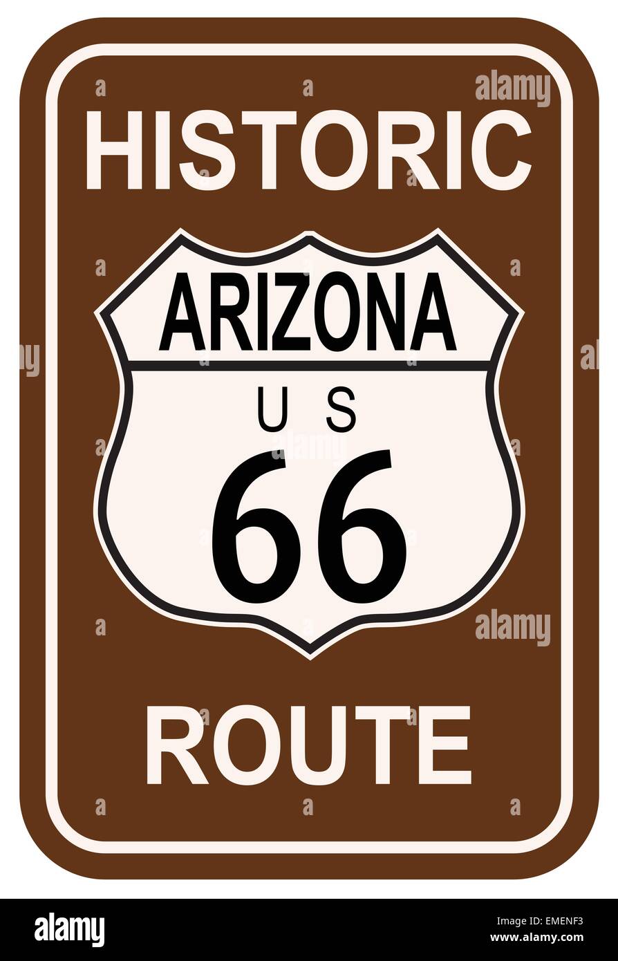 Arizona Historic Route 66 Stock Vector Image & Art - Alamy