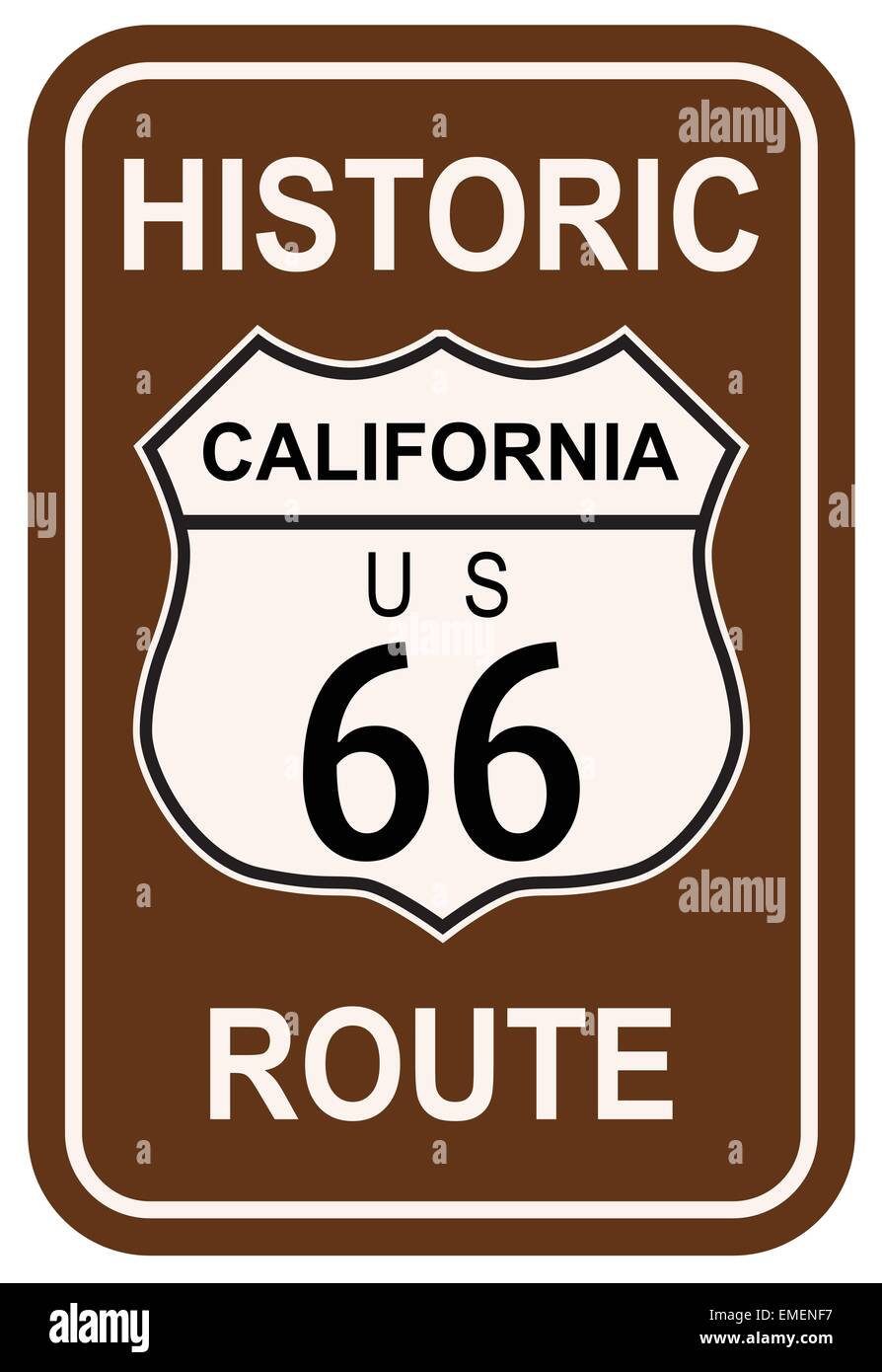 Route 66 sign Stock Vector Images - Alamy